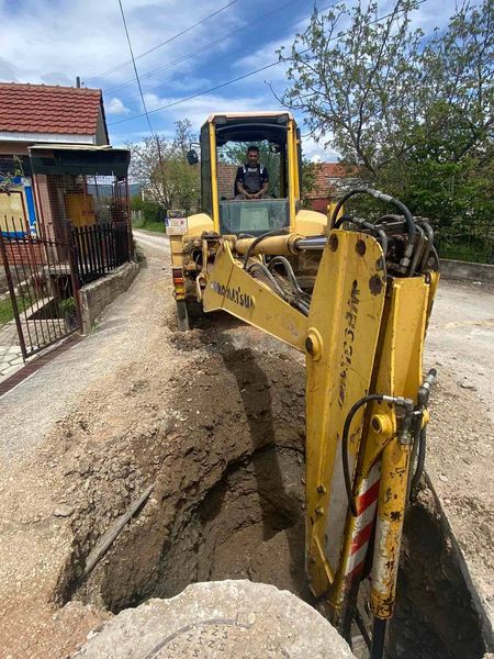 ФОТО Почеток изведба на канализациона линија крак на ул Рашанец во с Лескоец Ohrid1